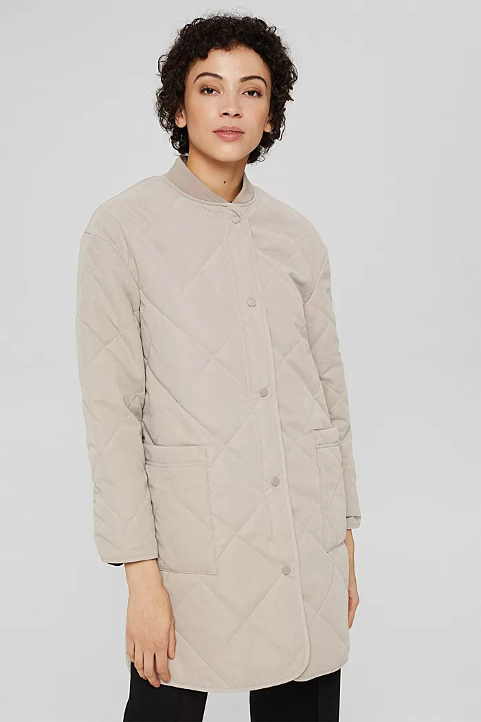 Buy Esprit Quilted Jacket Light Taupe - Scandinavian Fashion Buy Esprit Quilted Jacket Light Taupe - Scandinavian Fashion
