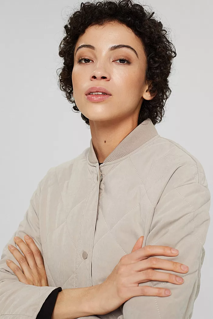 Buy Esprit Quilted Jacket Light Taupe - Scandinavian Fashion Buy Esprit Quilted Jacket Light Taupe - Scandinavian Fashion