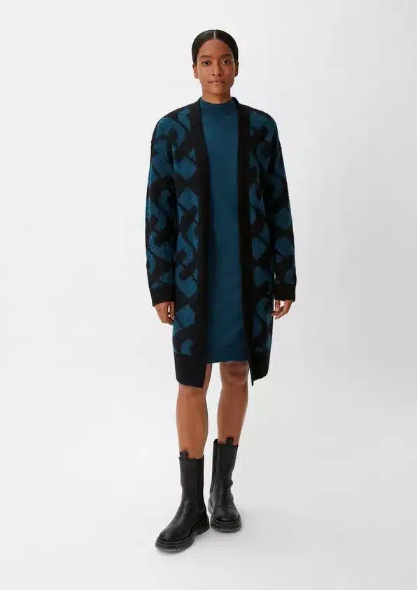 Buy Comma, Knit Dress Dark Turquoise - Scandinavian Fashion Buy Comma, Knit Dress Dark Turquoise - Scandinavian Fashion